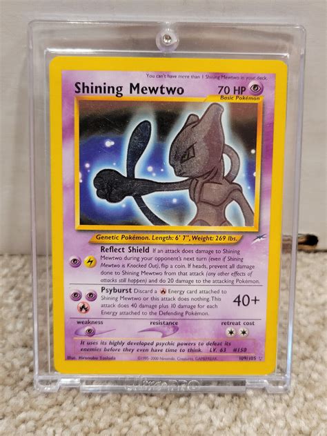 Mavin Pok Mon Tcg Shining Mewtwo Neo Destiny Holo Unlimited Shiny