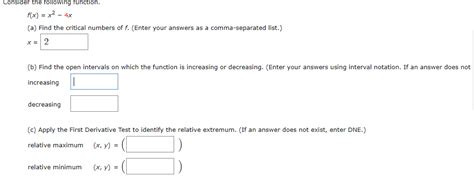 solved consider the following function f x x2 4x a