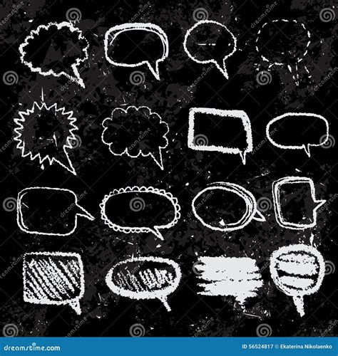 Sketch Speech Bubble Empty Comic Speech Bubbles Different Shapes For
