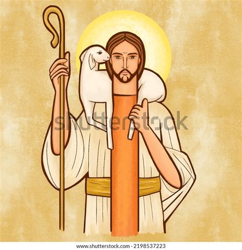 Good Shepherd Caring Sheep Images Stock Photos Vectors