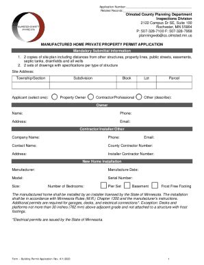 Fillable Online 508 Manufactured Home Park Application Olmsted County