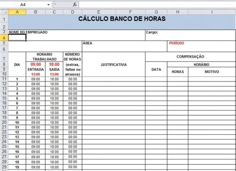 Planilha Folha De Ponto Planilhas Prontas