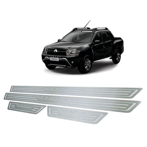 Soleira de porta renault oroch 2016 até 2019 aço inox Submarino