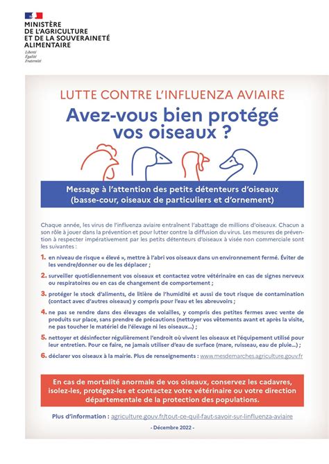 Influenza Aviaire Niveau De Risque Lev