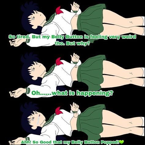 Kagome Higurashi Outie Belly Button Pop By Jokingbrianx On Deviantart
