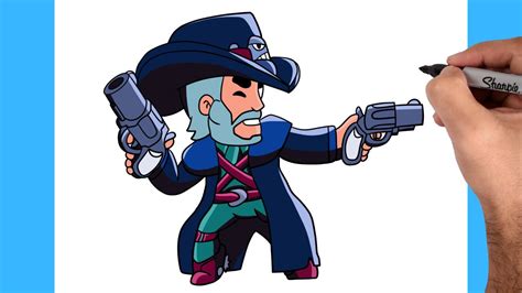 COMO DIBUJAR A COLT GUNSLINGER BRAWL STARS NUEVO BRAWLER YouTube