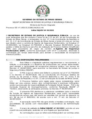 Preenchível Disponível Secretaria de Estado de Justia e Segurana