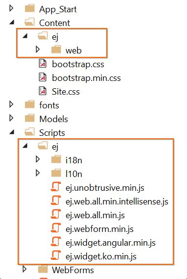 create project asp web forms syncfusion