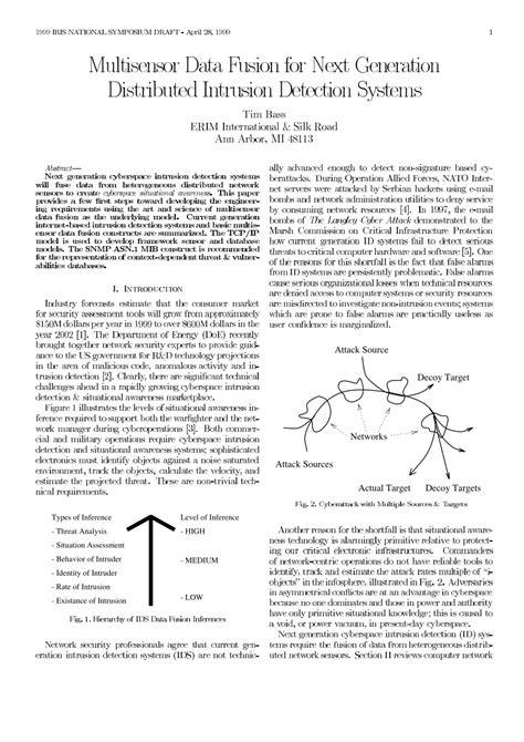 pdf multisensor data fusion for next generation distributed intrusion detection systems