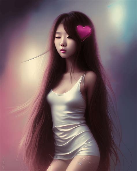 Cheap Looking But Nice Dolled Longhaired Happy Asmr Korean Girl