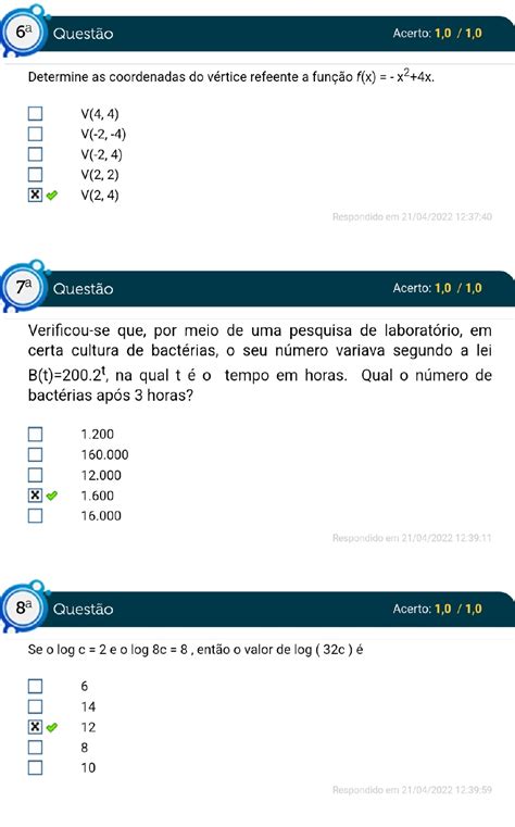 Bases matemáticas para engenharia SIMULADO AV1 Bases Matemáticas para