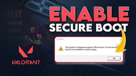 how to fix vanguard requires secure boot to be enabled in order to play for valorant youtube