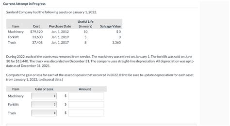 Solved Current Attempt In Progress Sunland Company Had The Chegg