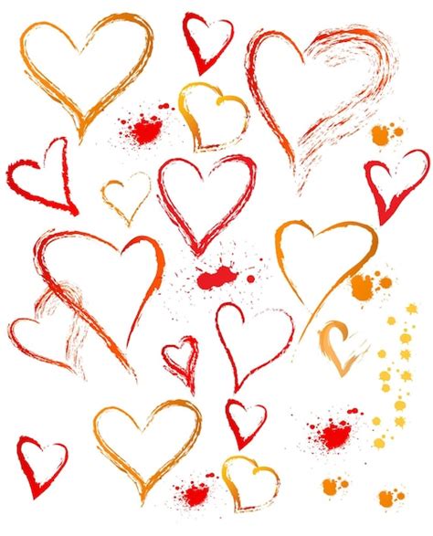 Premium Vector Hand Draw Hearts For Valentine