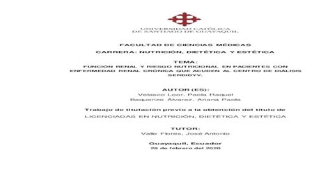 FACULTAD DE CIENCIAS MÉDICAS CARRERA NUTRICIÓN repositorio ucsg edu