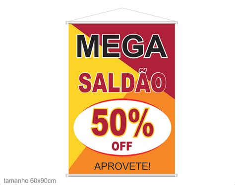 Banner Mega Saldão Promoção Liquidação Loja Vitrine Elo7