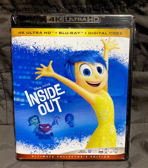 DISNEY INSIDE OUT 4K Ultra HD Blu Ray Digital 2015 New Sealed