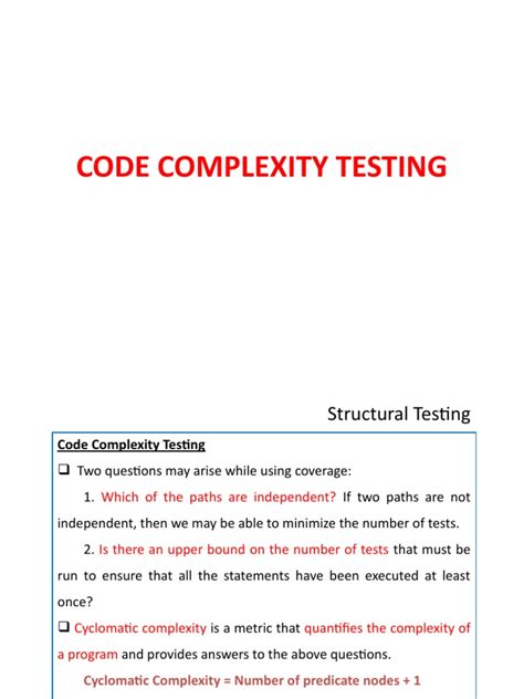 code complexity testing pdf computer science applied mathematics