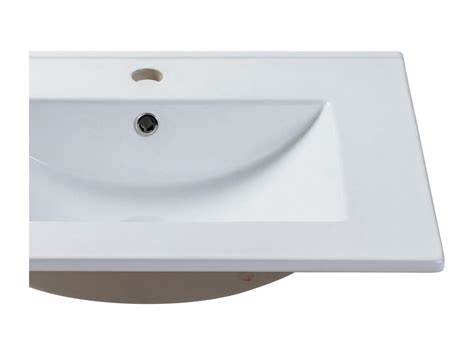 Vasque à encastrer en céramique blanche L61 cm MOTIAC