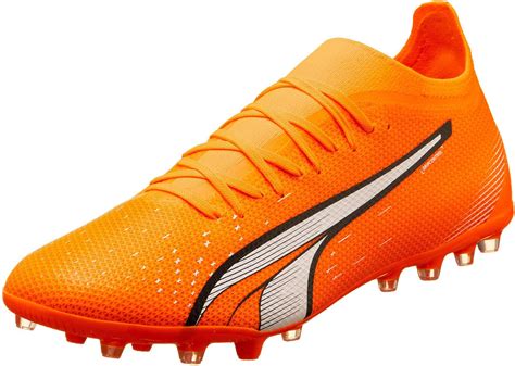 Puma Ultra Match MG Supercharge Orange Vit Blå Konstgräs AG Gräs FG Orange