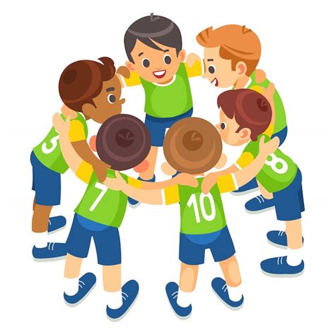 Los niños juegan deportes equipo deportivo para niños united listo