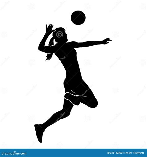 Silueta De Mujer Jugadora De Voleibol Voleibol Femenino Pinterest