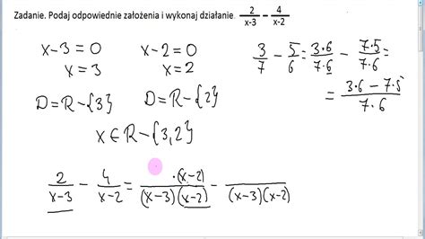 Zadanie Odejmowanie Wyra E Wymiernych Za O Enia W Wyra Eniach