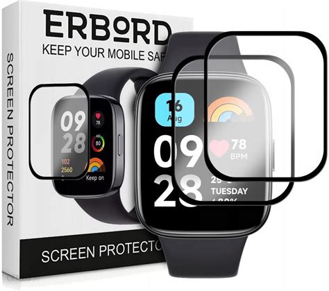 Erbord 2X Szkło Hybrydowe Do Xiaomi Redmi Watch 3 Active Zestaw