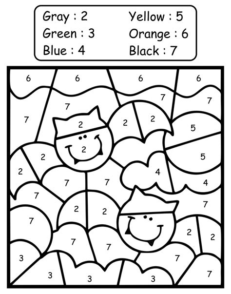 Color By Number Printable Halloween Pictures