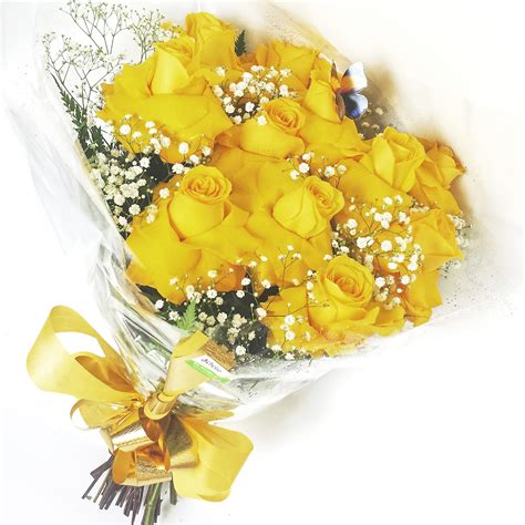 Buquê 12 Rosas Importadas Amarelas Cod B 010 Floricultura Cheiro