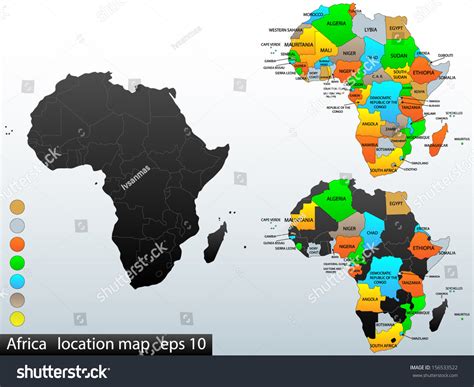 Political And Location Map Of African Continent Versatile File Easy