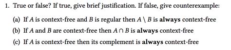 solved 1 true or false if true give brief justification