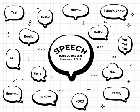 Set Hand Drawn Speech Bubbles Empty Text Box Different Shapes Balloons