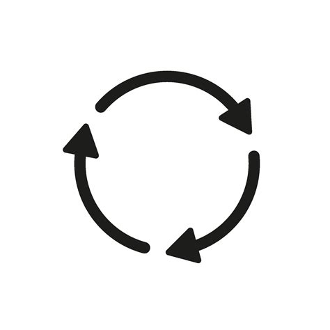 Circle Arrow Vector Icon Recycling Icon Circular Vector Arrow