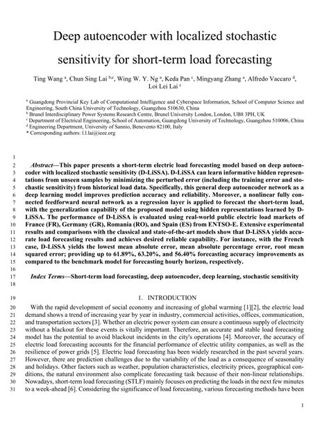 pdf deep autoencoder with localized stochastic sensitivity for short term load forecasting