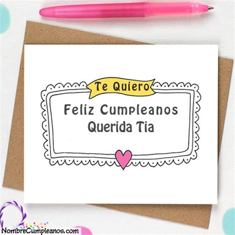 Feliz Cumpleaños Querida Tia Tartas Tarjetas Deseos