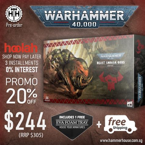 Warhammer 40k Beast Snagga Orks Army Set Limited Available Hobbies