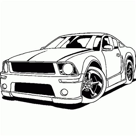 Coloriage Ford Mustang dessin gratuit à imprimer