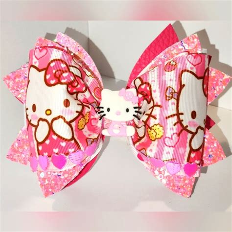 Made With Love Bowtique Accessories Hello Kitty Hairbow Handmade New Poshmark