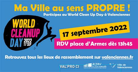 Ma ville au sens propre World Clean Up Day à Valenciennes le 17