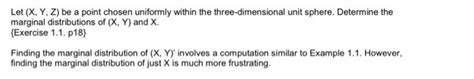 solved let x y z be a point chosen uniformly within the