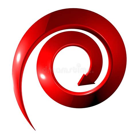 Curva roja de la flecha 3d stock de ilustración Ilustración de flecha
