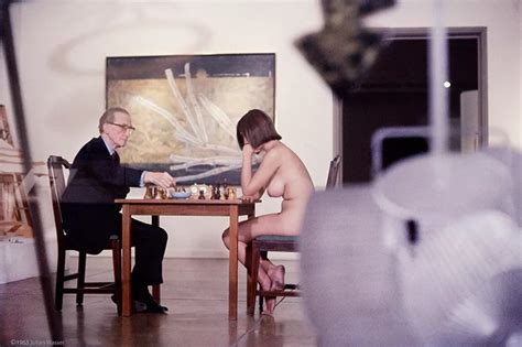 No Brash Festivity Julian Wasser Duchamp Playing Chess With A Nude