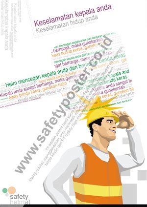 Jual SP029 Poster K3 Safety A3 Keselamatan Kepala Anda Di Lapak