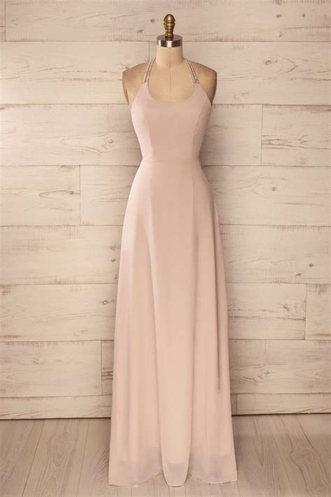 Charming Prom Dress Chiffon Prom Dress Halter Prom Dress Evening Dress