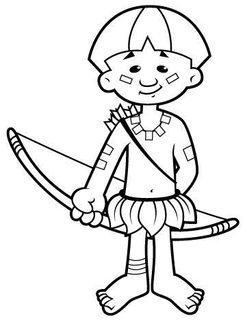 Desenhos de Índios para colorir Indio desenho Dia do índio Desenho