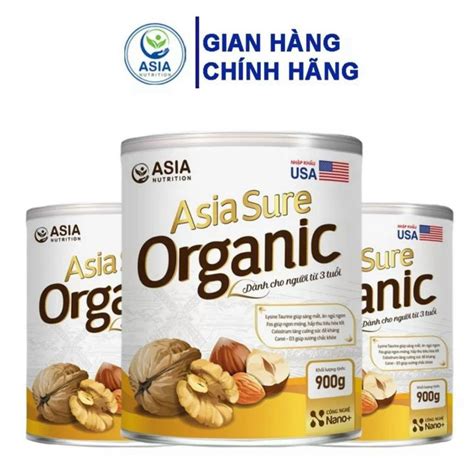 Sữa hạt dinh dưỡng hữu cơ Organic Asia 900g hsd 2025 tiểu đường xương