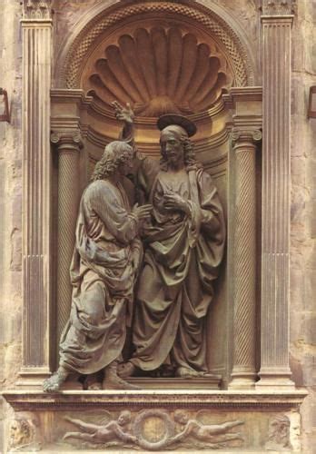 The Doubting Thomas Andrea Del Verrocchio Italian Sculpture