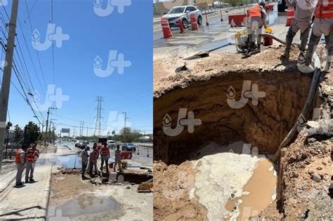 Trabajan Para Reparar Fuga En Avenida De Las Torres