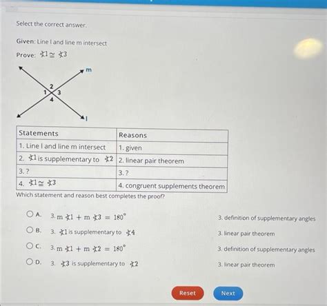 solved select the correct answer given line i and line